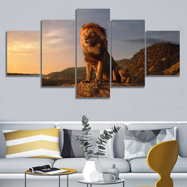 Stora Tavlor Canvas Med Lejonkung – Pride of Lions