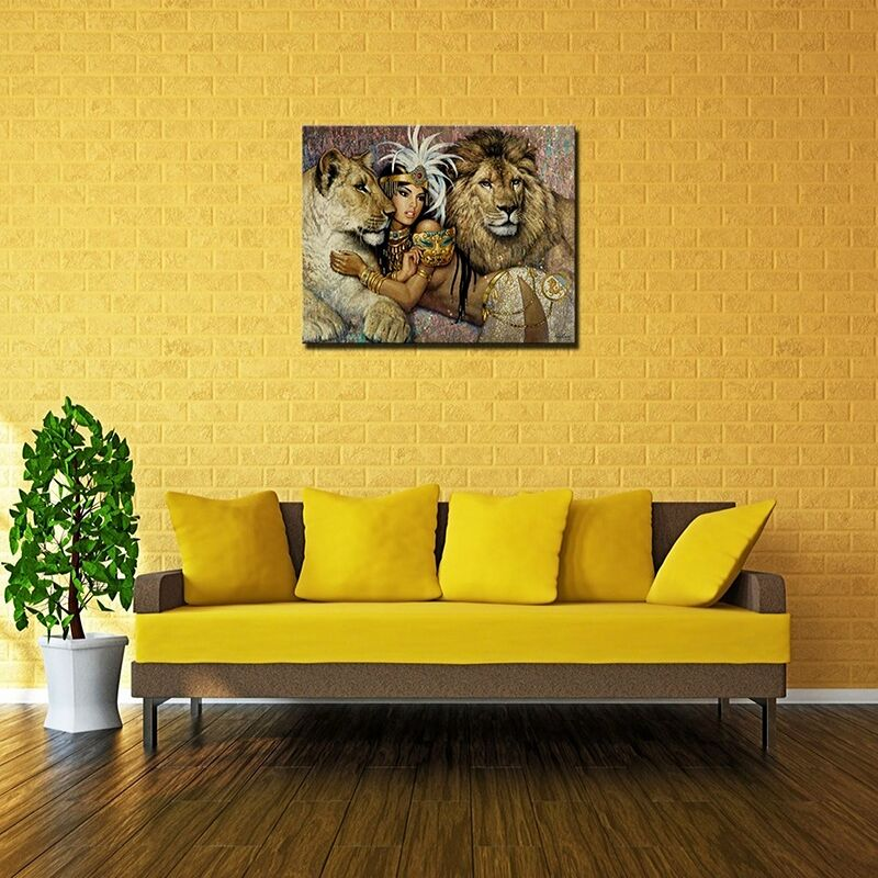 Tavla Canvas Lejon Och Prinsessa – Pride of Lions